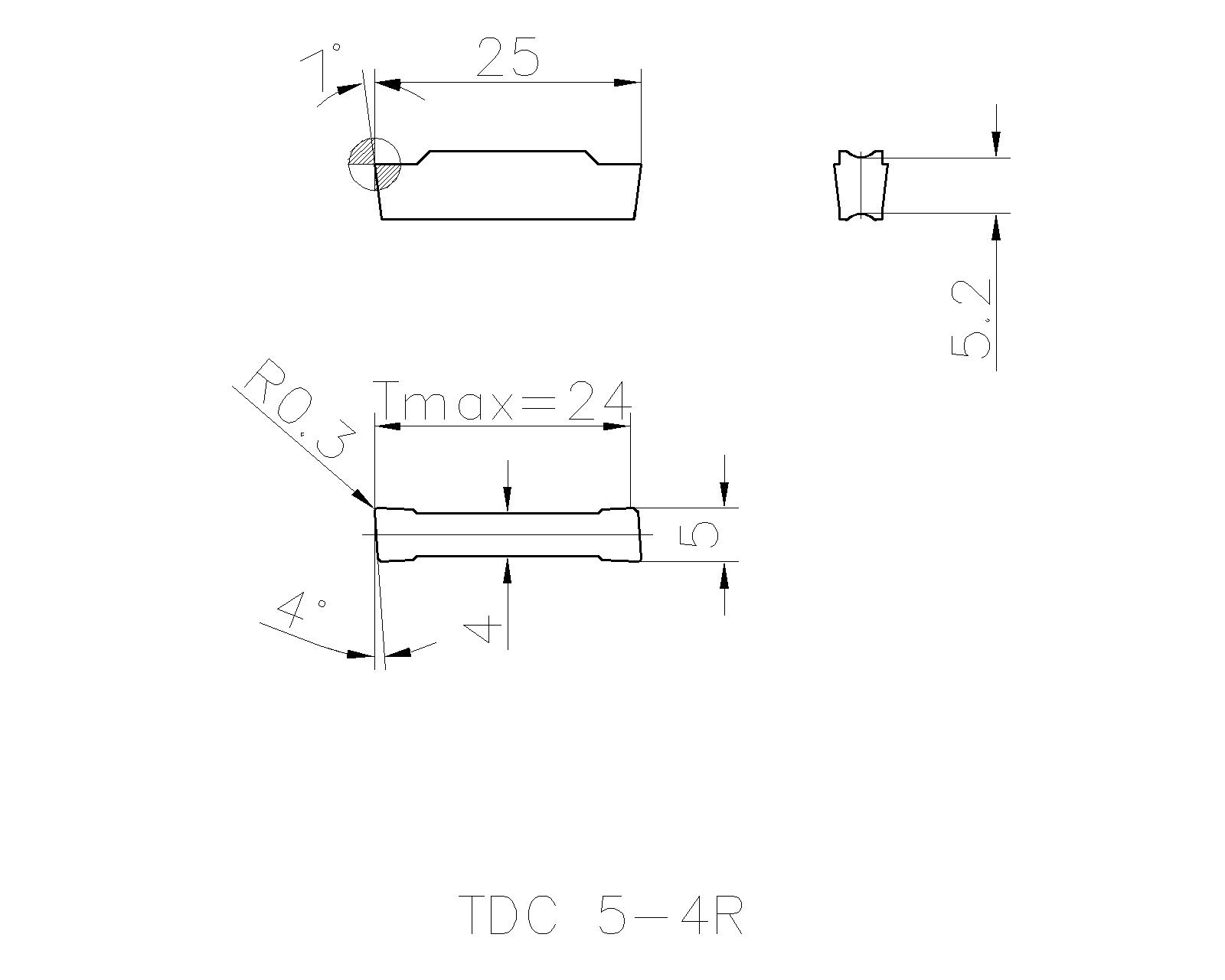 Ingersoll Cutting Tools - Metal Working Tools - TDC : 6000216 - TDC 5-4R