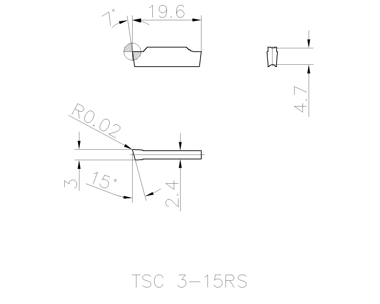 Ingersoll Cutting Tools - Metal Working Tools - TSC : 6000459 - TSC 3-15RS