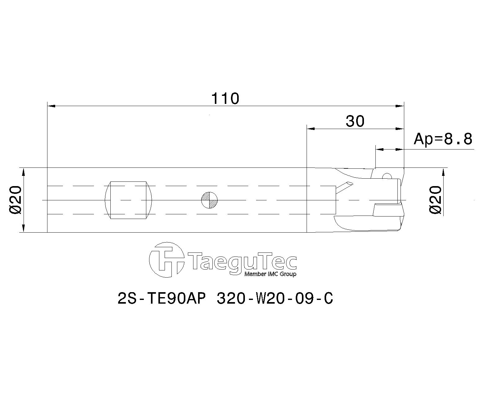 TaeguTec Cutting Tools - Metal Working Tools - 2S-TE90AP-09 : 3110297 ...