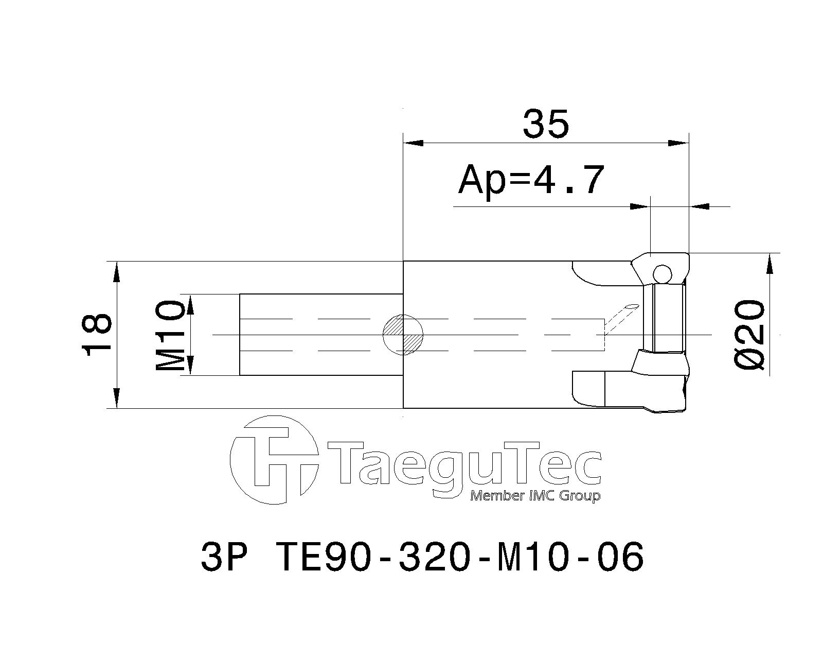 TaeguTec Cutting Tools - Metal Working Tools - 3P TE90-M-06 : 3113332 ...
