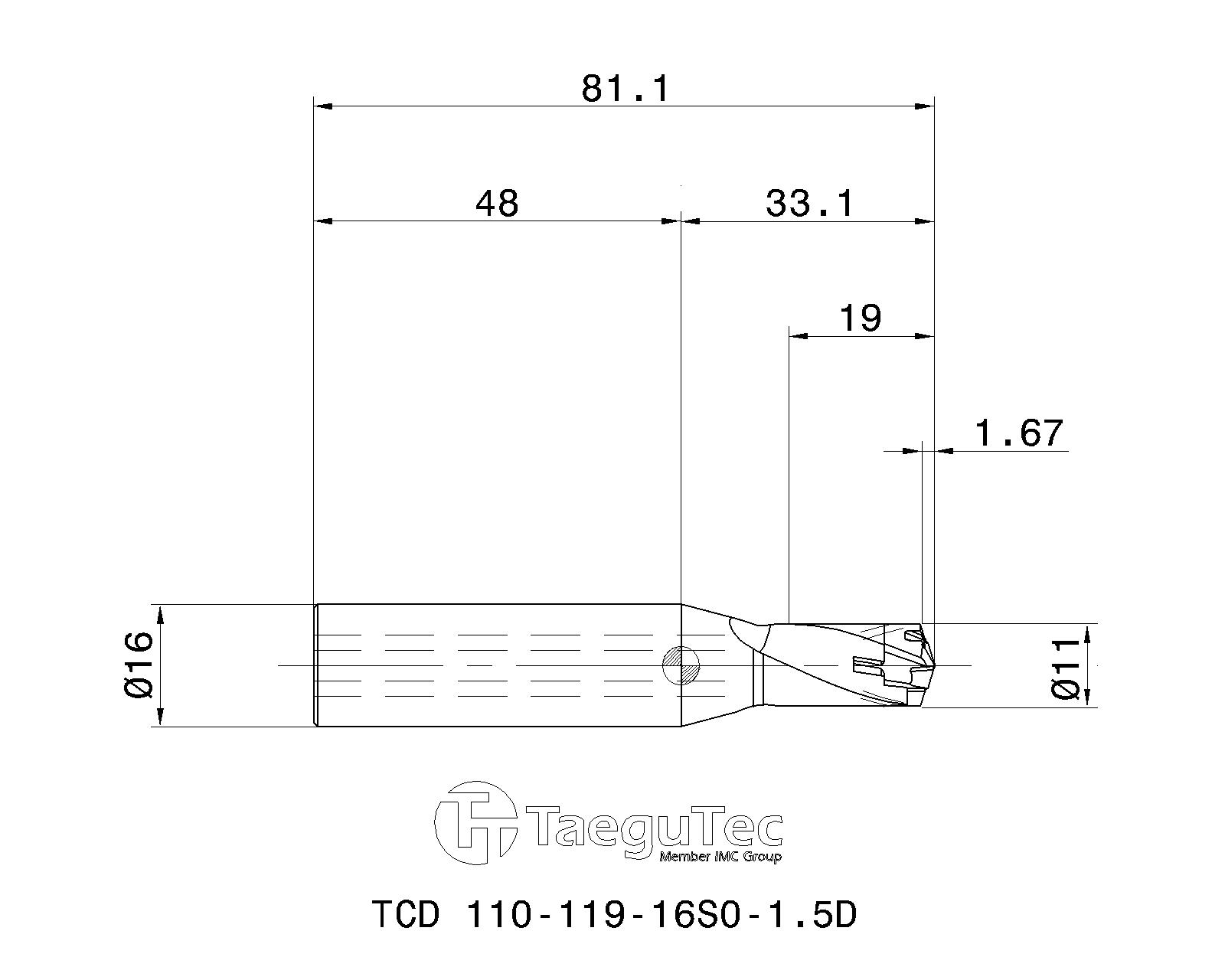 TaeguTec Cutting Tools - Metal Working Tools - TCD-1.5XD (CYLINDRICAL ...