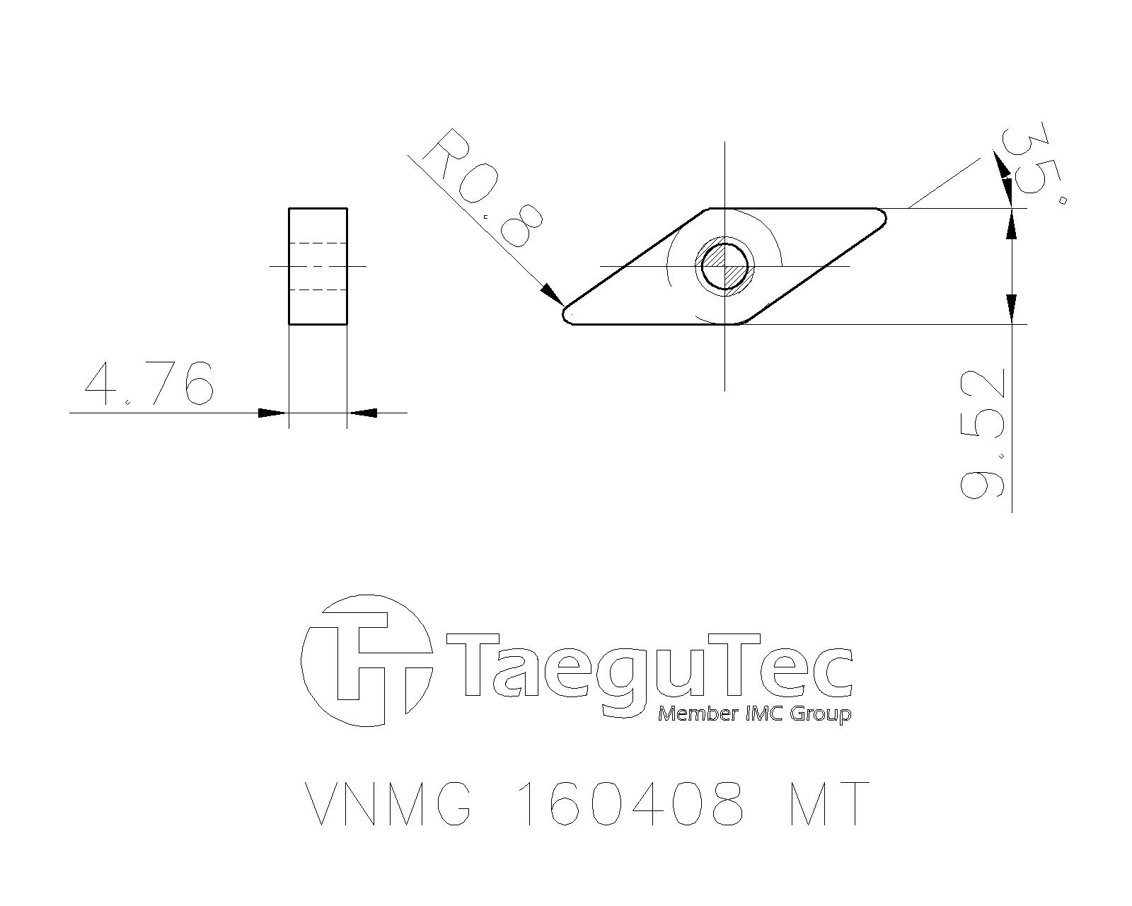 TaeguTec Cutting Tools - Metal Working Tools - VNMG-MT : 5516648 - VNMG ...