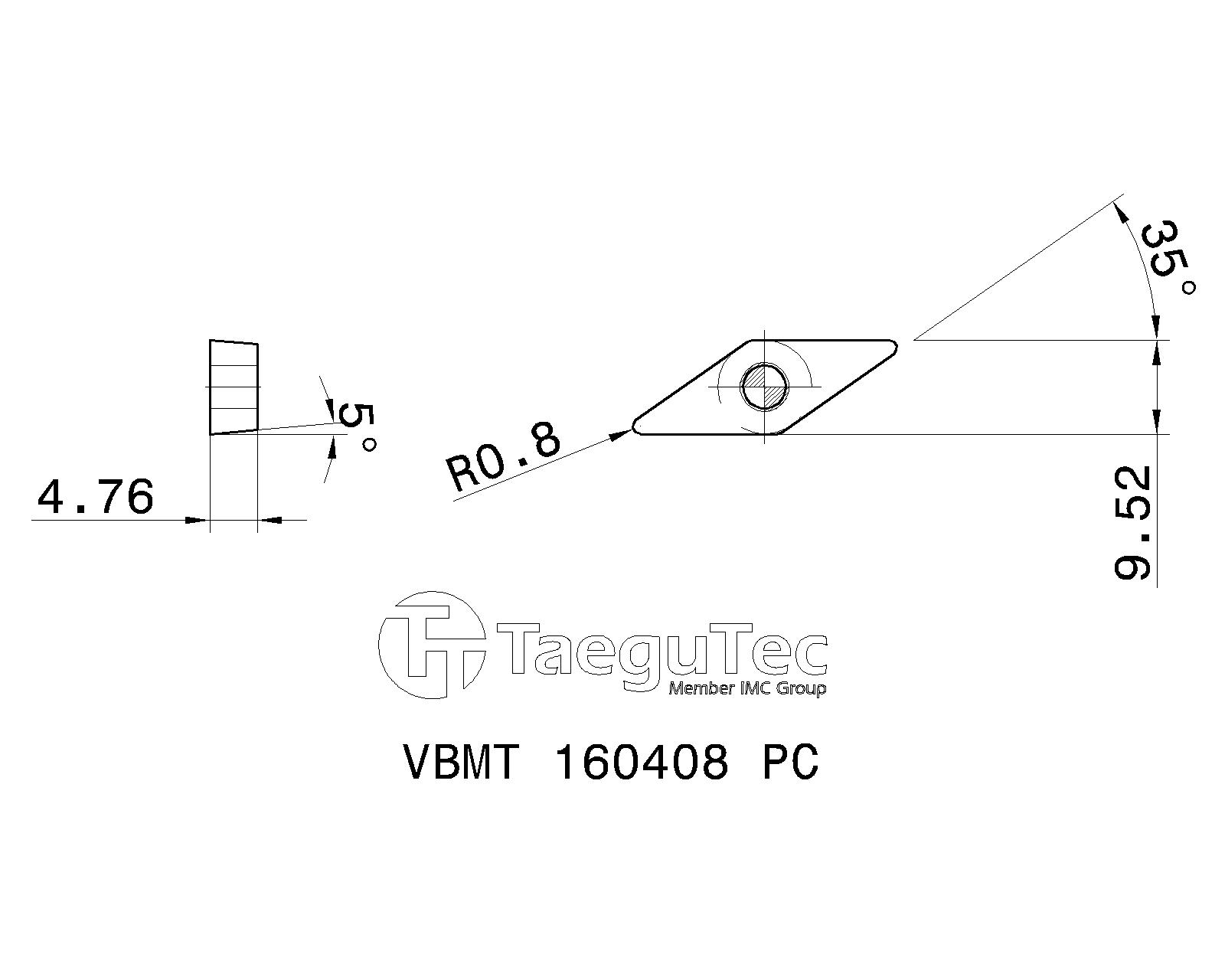 TaeguTec Cutting Tools - Metal Working Tools - VCMT-PC 16 : 5522884 ...