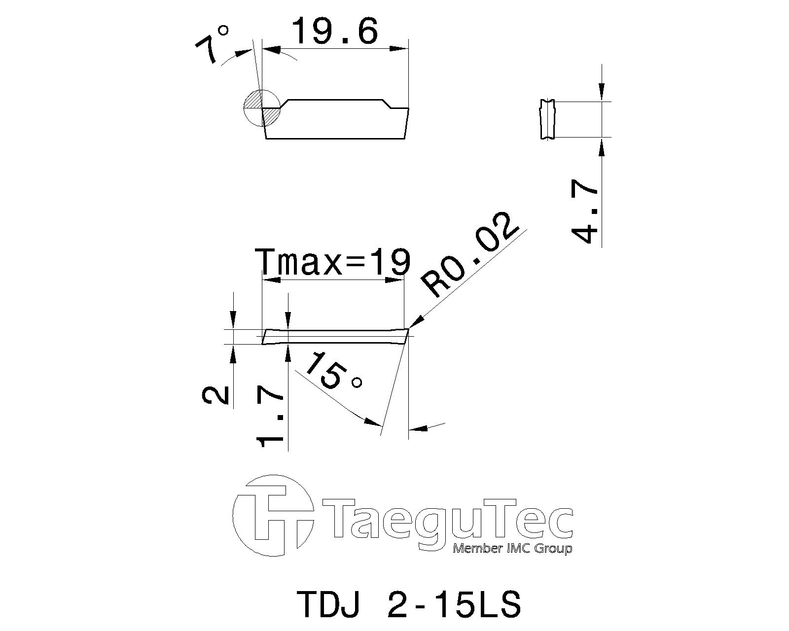 TaeguTec Cutting Tools - Metal Working Tools - TDJ-R/L (Double-ended ...