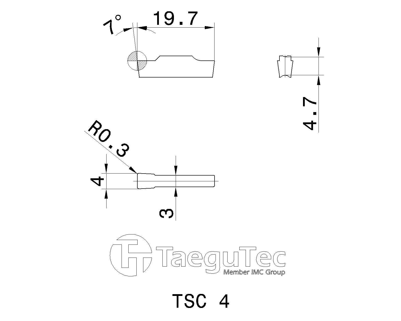 TaeguTec Cutting Tools - Metal Working Tools - TSC (Single-ended ...