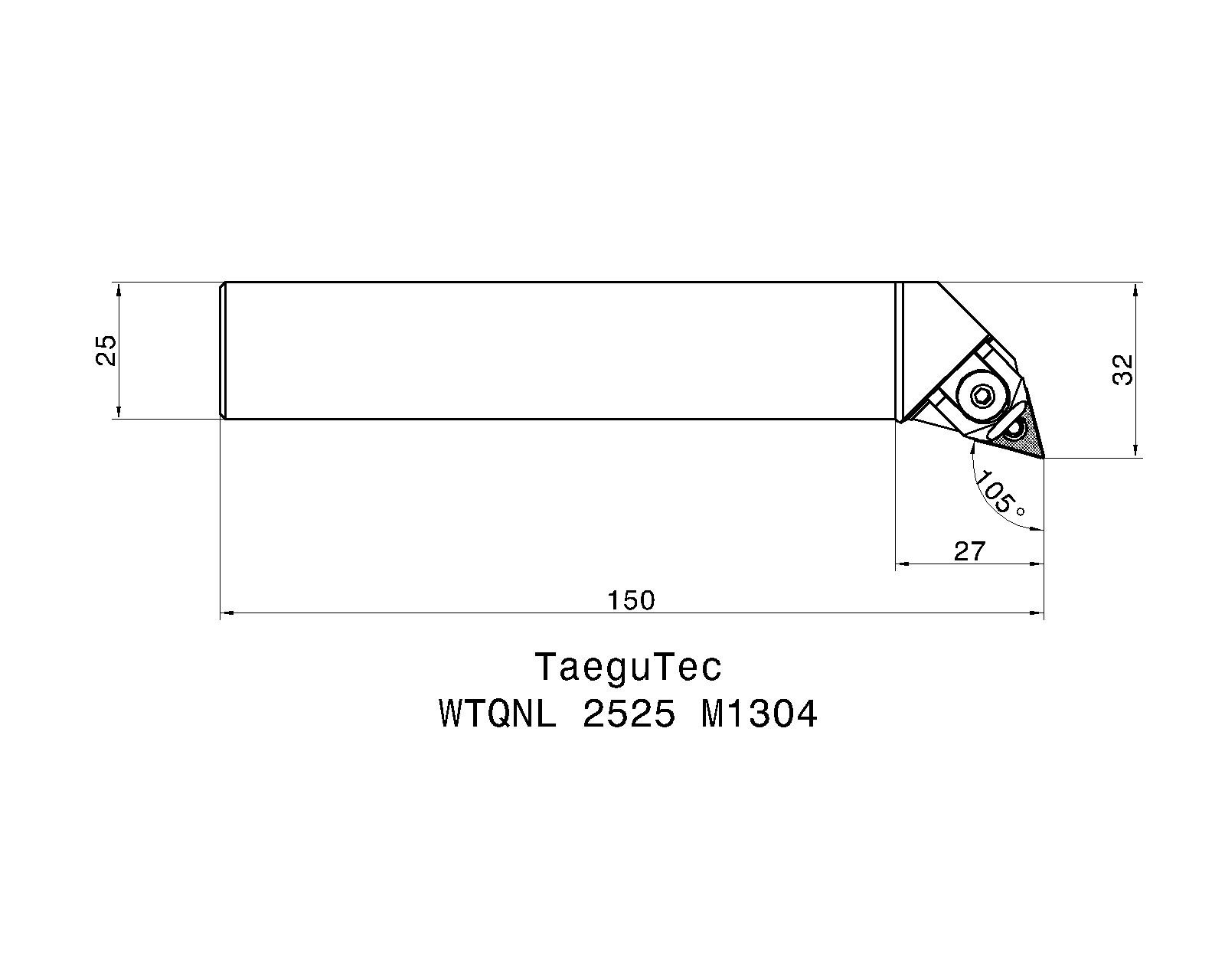 TaeguTec Cutting Tools - Metal Working Tools - WTQNR/L TaeguTec Cutting Tools - Metal Working Tools - WTQNR/L