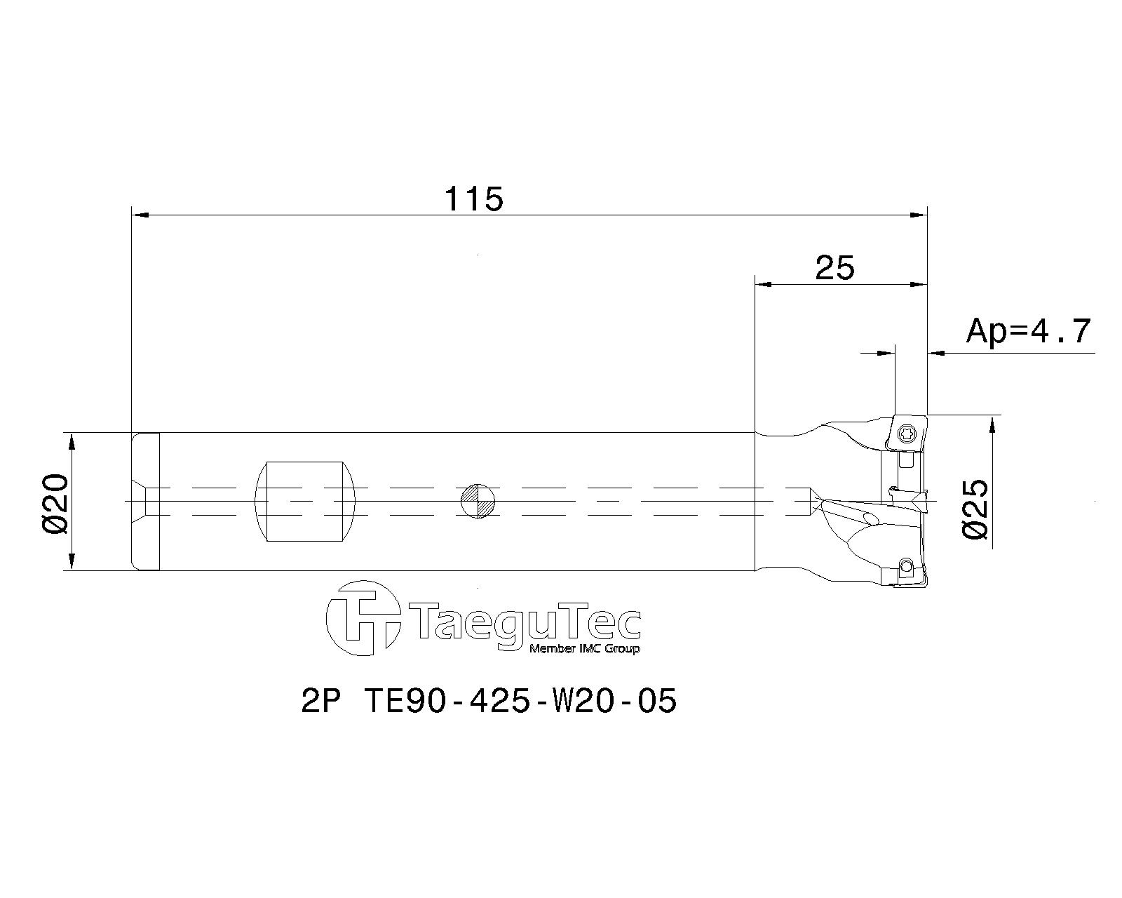 TaeguTec Cutting Tools - Metal Working Tools - 2P-TE90-05 : 6142862 ...