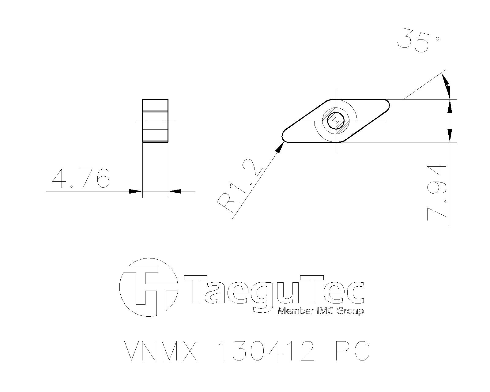 TaeguTec Cutting Tools - Metal Working Tools - VNMX-PC (RHINO ...