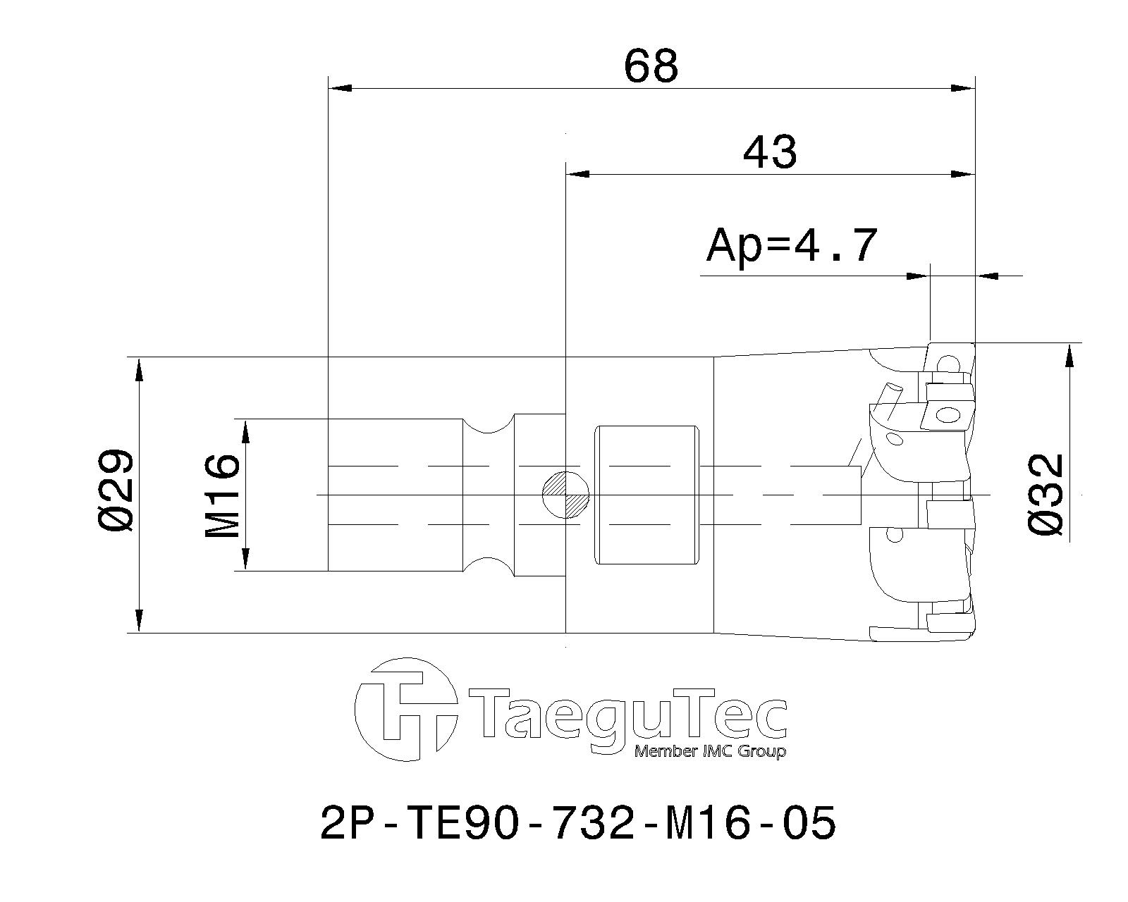 TaeguTec Cutting Tools - Metal Working Tools - 2P-TE90-M-05 : 6165609 ...