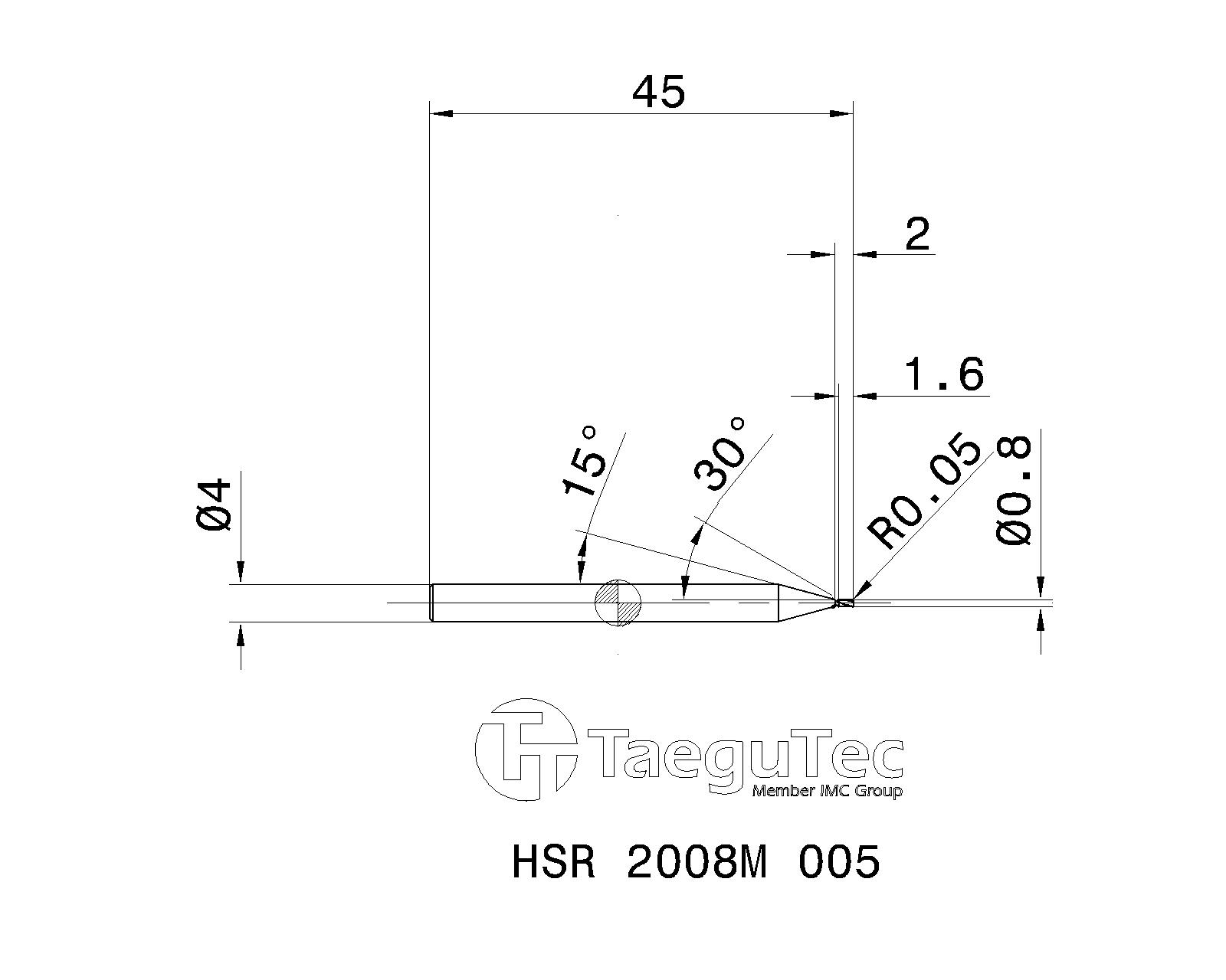 TaeguTec Cutting Tools - Metal Working Tools - HSR 2...M (0.3-4.0 ...