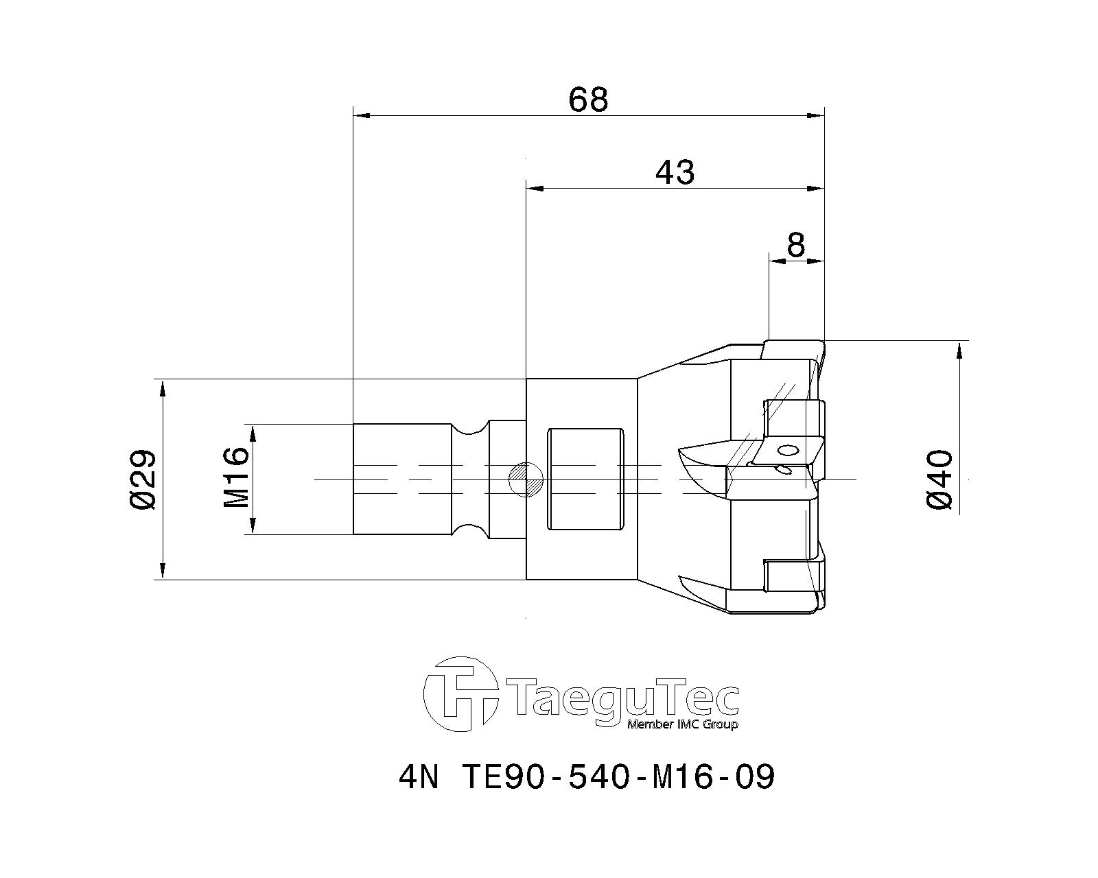 TaeguTec Cutting Tools - Metal Working Tools - 4N TE90-M-09 : 6176010 ...