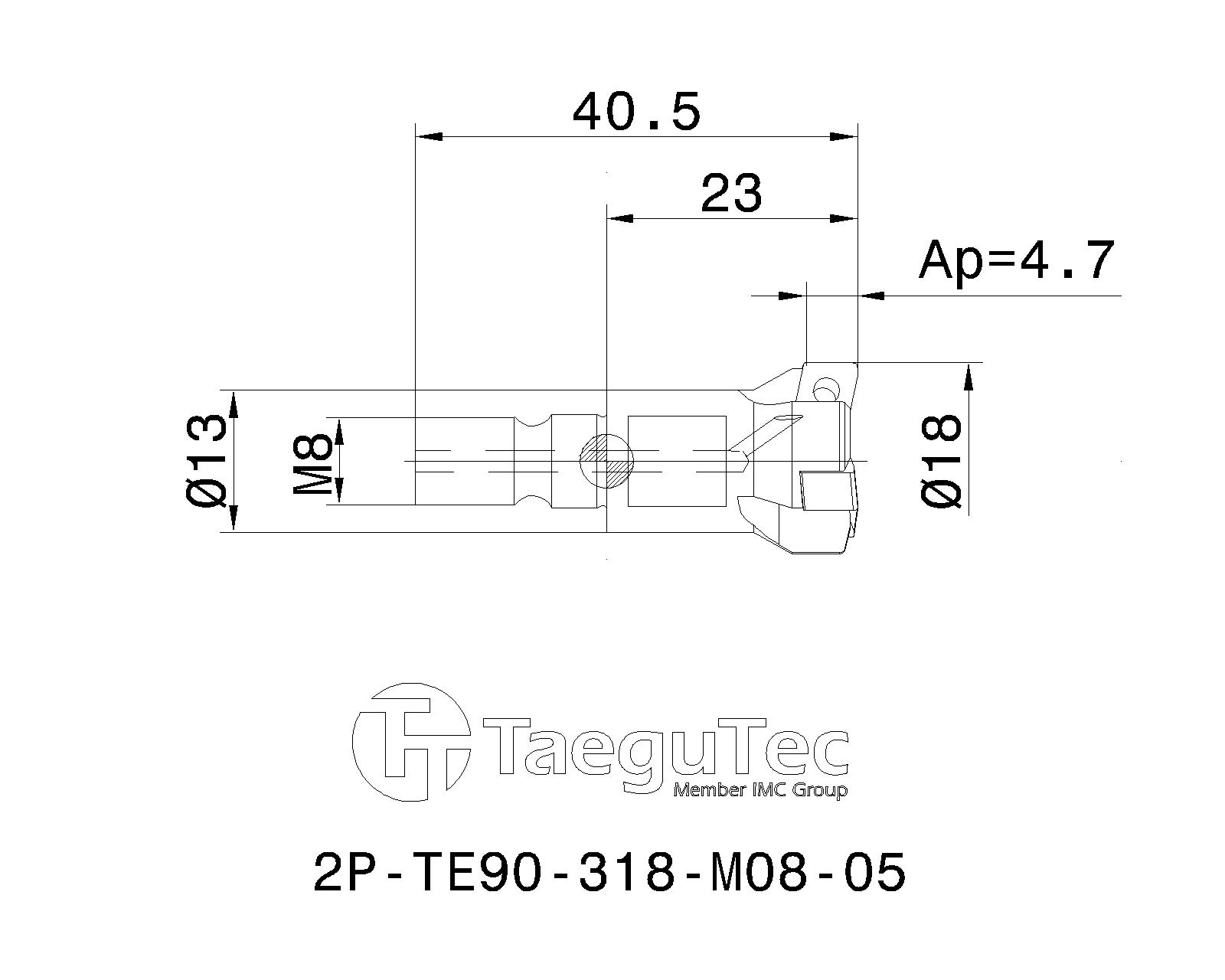 TaeguTec Cutting Tools - Metal Working Tools - 2P-TE90-M-05 : 6182110 ...