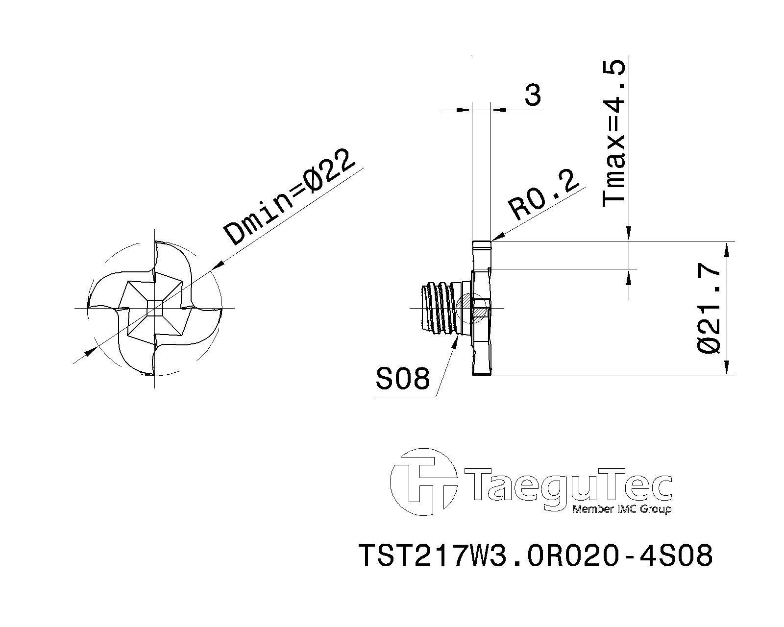 TaeguTec Cutting Tools - Metal Working Tools - TST-4/6 : 6231231 ...