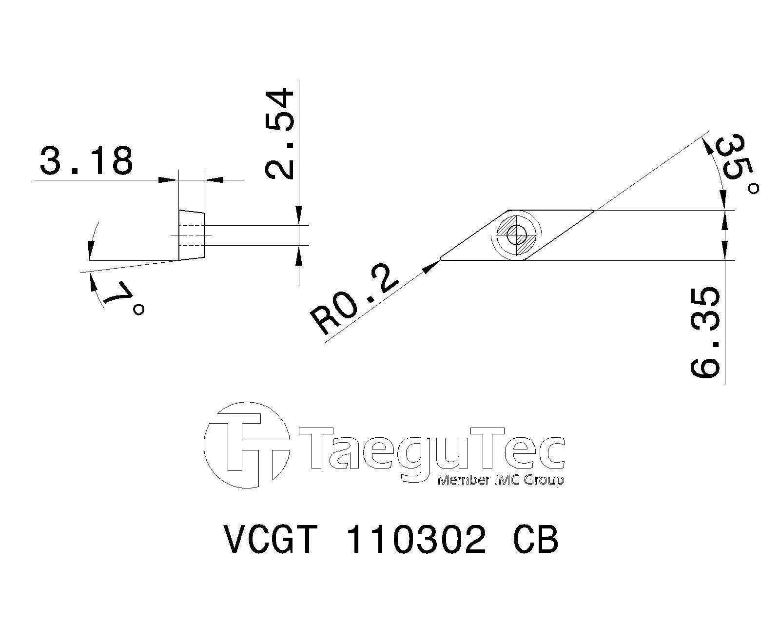 TaeguTec Cutting Tools - Metal Working Tools - VCGT-CB(PCD) : 6264368 ...