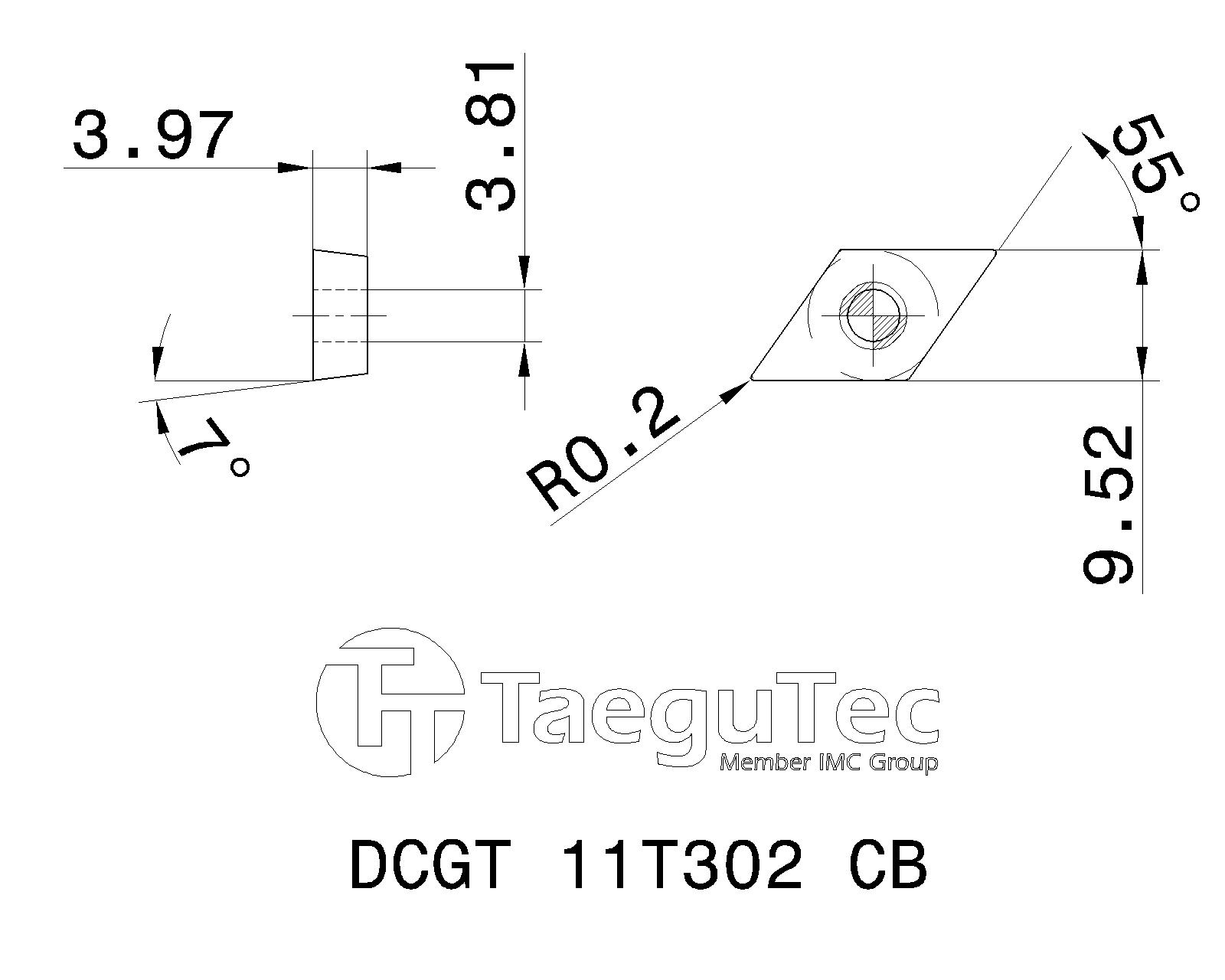 TaeguTec Cutting Tools - Metal Working Tools - DCGT-CB(PCD) : 6308150 ...