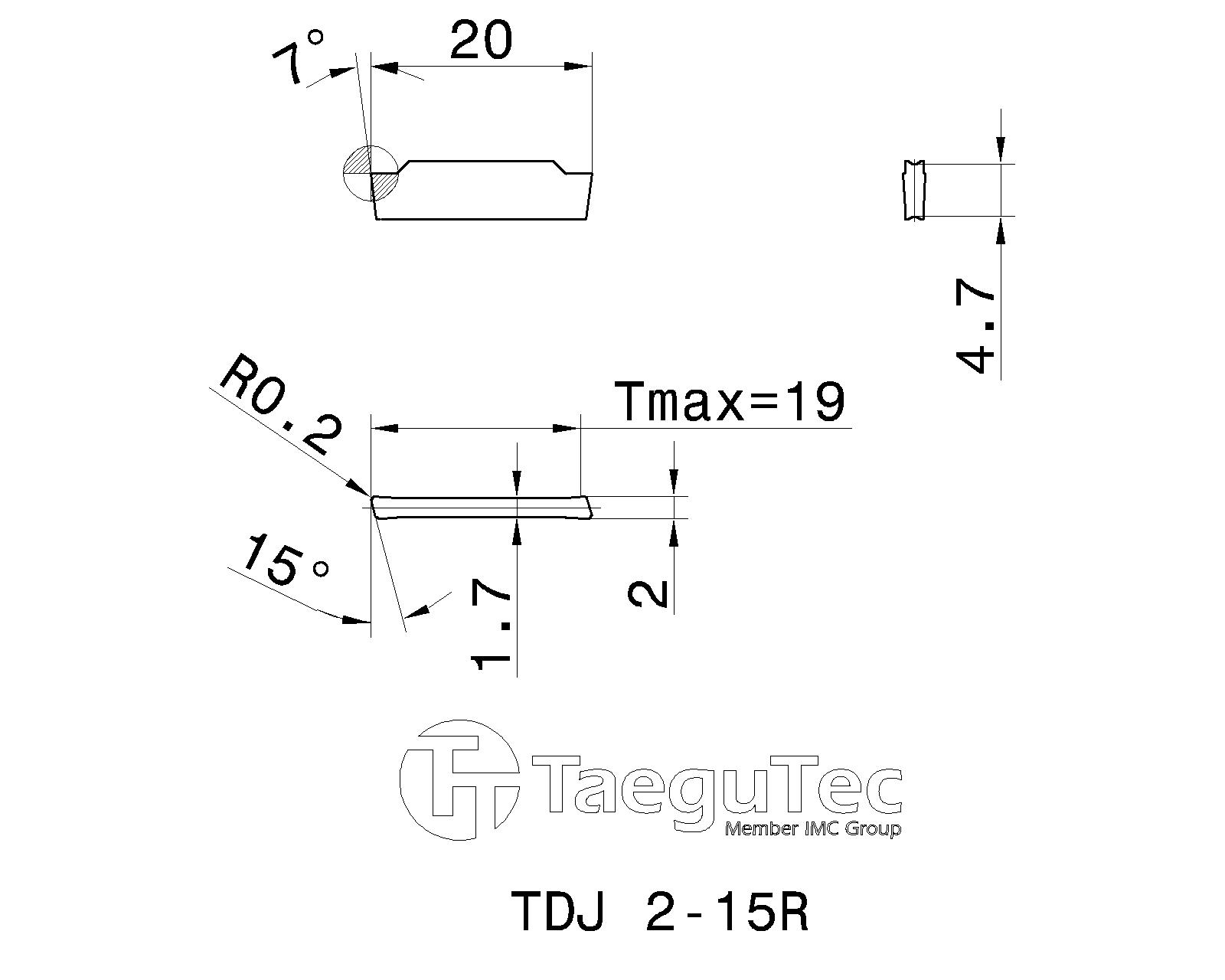TaeguTec Cutting Tools - Metal Working Tools - TDJ-R/L (Double-ended ...