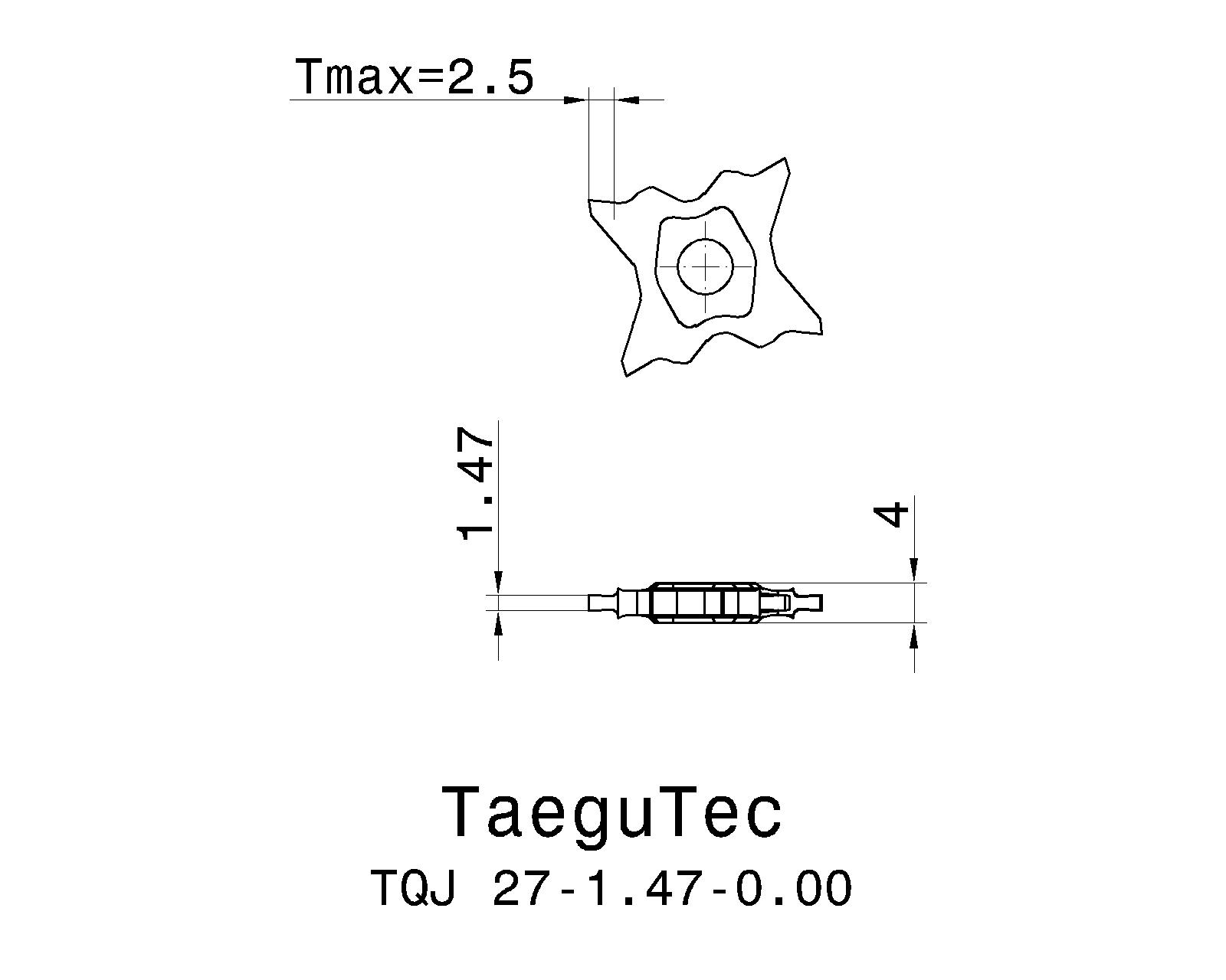 TaeguTec Cutting Tools - Metal Working Tools - TQJ 27 : 6308879 - TQJ ...