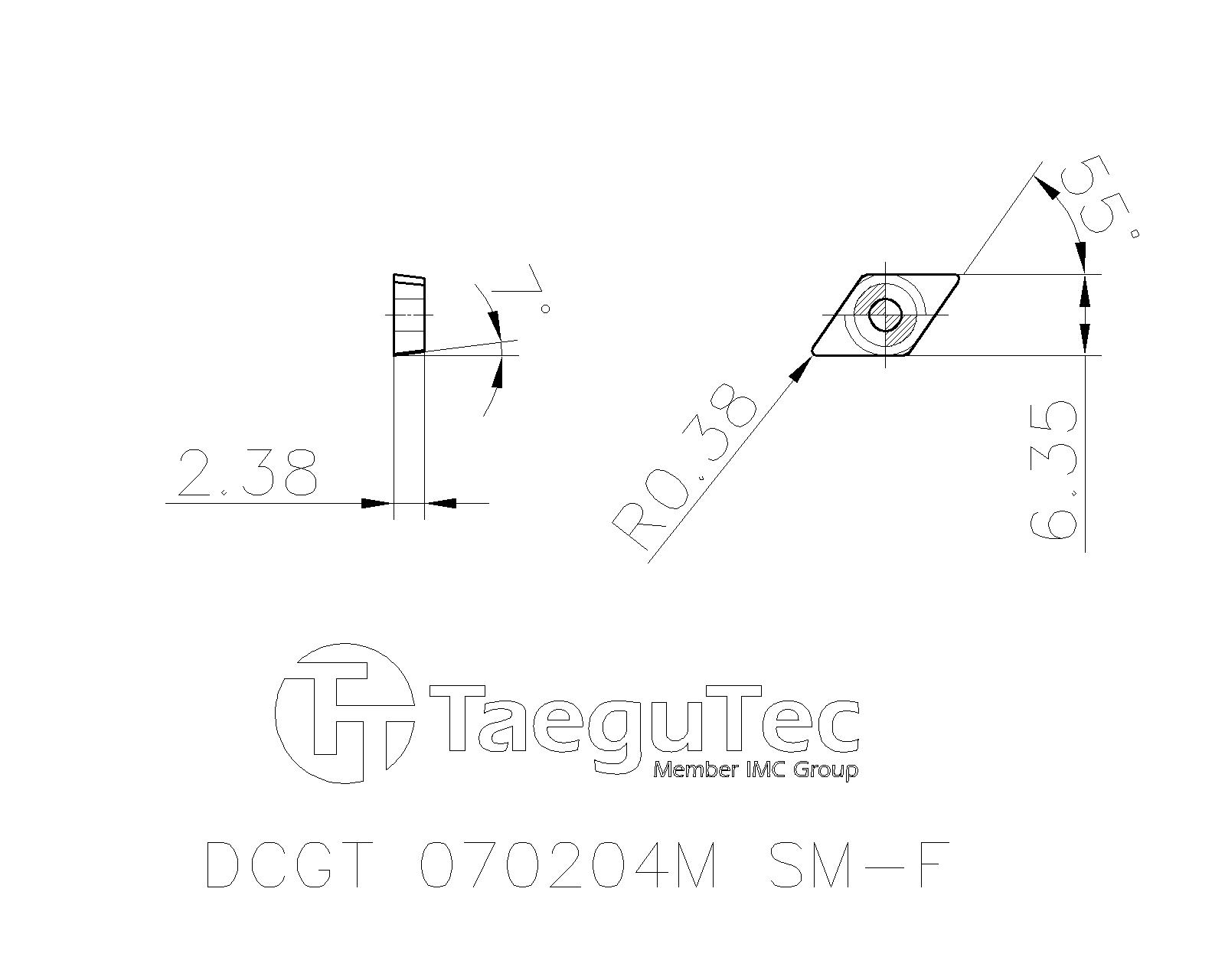 TaeguTec Cutting Tools - Metal Working Tools - DCGT-SM-F : 6335956 ...
