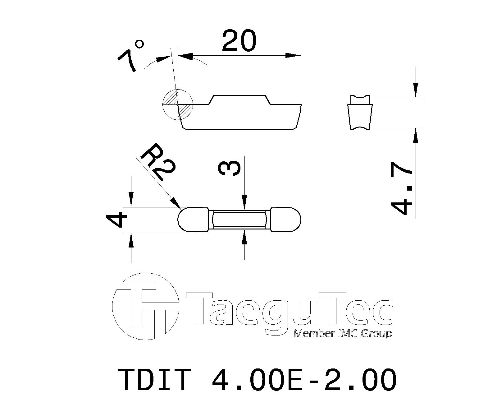 TaeguTec Cutting Tools - Metal Working Tools - TDIT-E (Full radius ...