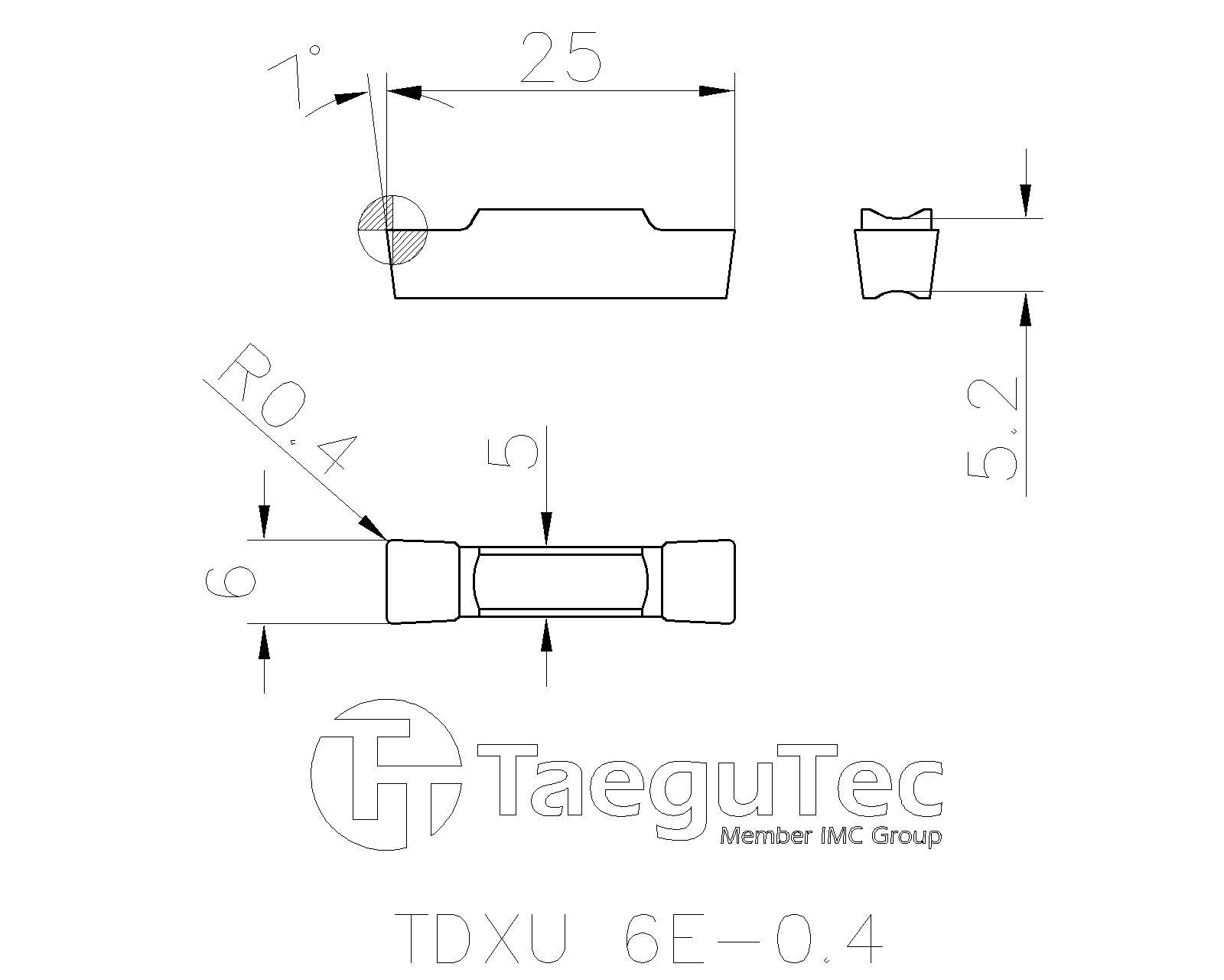 TaeguTec Cutting Tools - Metal Working Tools - TDXU-E : 6401108 - TDXU ...