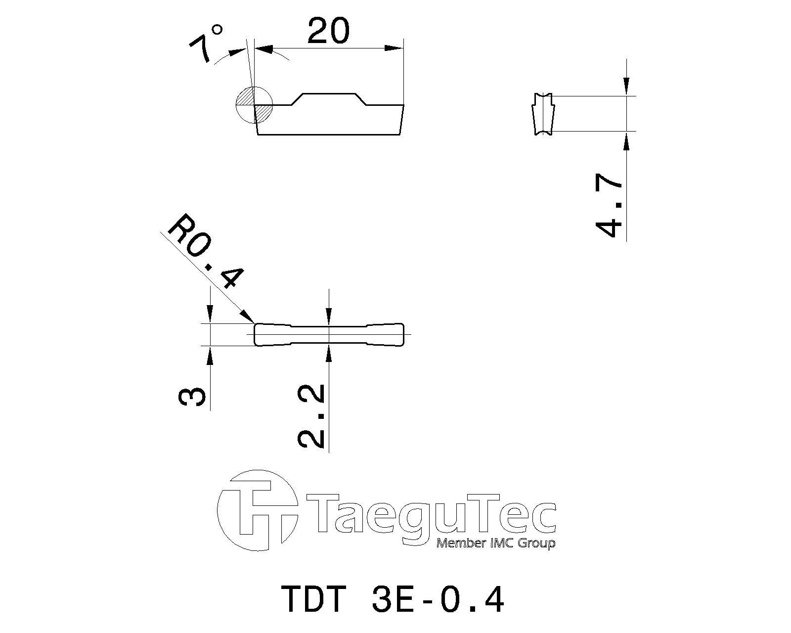 TaeguTec Cutting Tools - Metal Working Tools - TDT-E (Pressed inserts ...