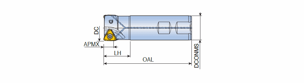 TaeguTec Cutting Tools - Metal Working Tools - Milling & Solid End mills - - SCRM90TN-W-18