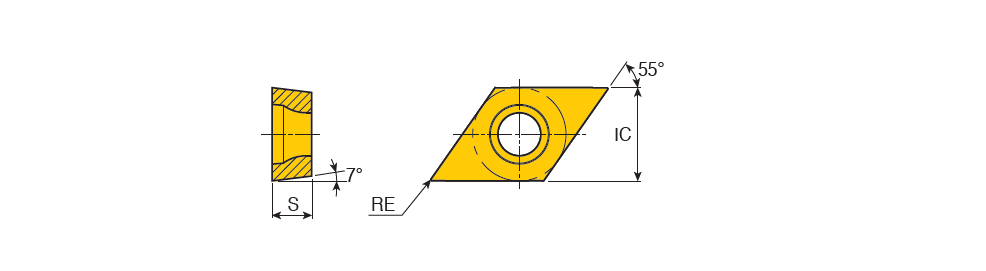 TaeguTec Cutting Tools - Metal Working Tools - Turning - Inserts - DCMT-FM
