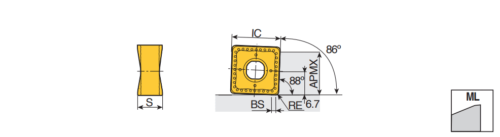 TaeguTec Cutting Tools - Metal Working Tools - Milling & Solid End mills - - SNGX 1306 ZN-ML