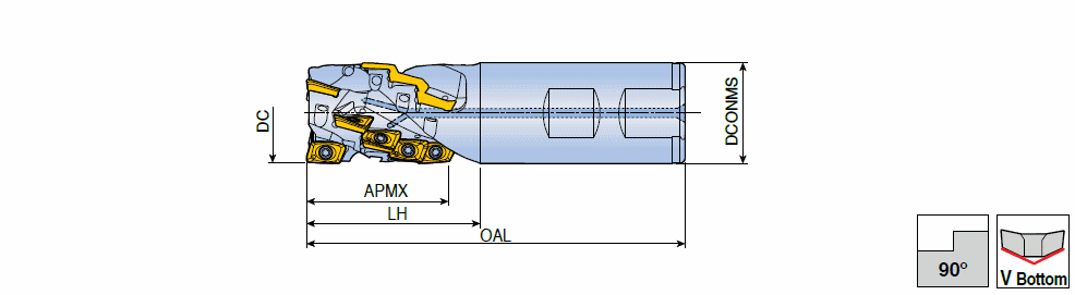 TaeguTec Cutting Tools - Metal Working Tools - Milling & Solid End mills - - TEF-AV10