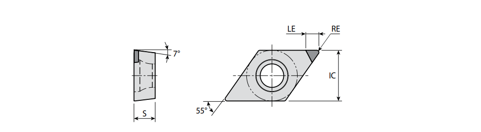 TaeguTec Cutting Tools - Metal Working Tools - Turning - Inserts - DCGT-CF