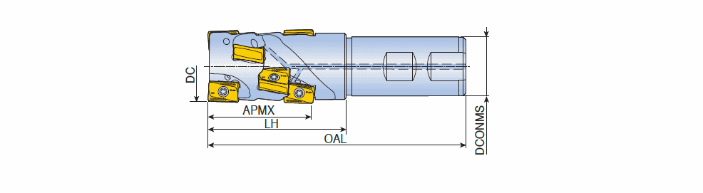 TaeguTec Cutting Tools - Metal Working Tools - Milling & Solid End mills - Shouldering - TEF-AN11