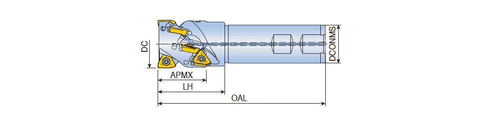 TaeguTec Cutting Tools - Metal Working Tools - Milling & Solid End mills - Slotting - 3P TEF-19